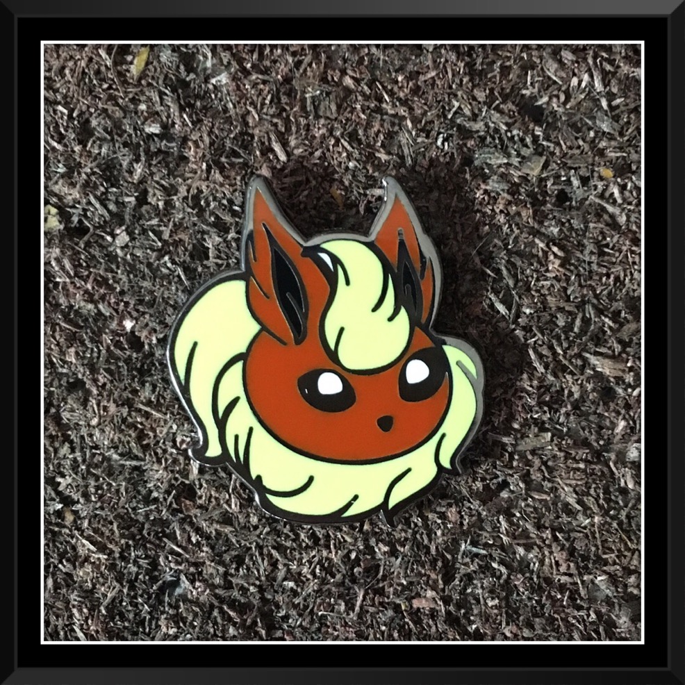 Flareon Fire Mochi Eeveelution - Hard Enamel Pin - Studio Min Bin Bin