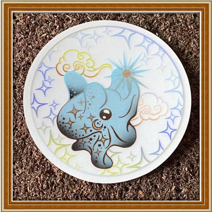 Celestial Dumbo Octopus - Clear Patreon Sticker June '23 - Studio Min ...