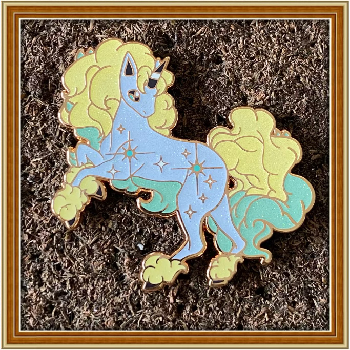 Galarian Ponyta - shiny variant - Patreon Pin Feb '24 - Studio Min Bin Bin