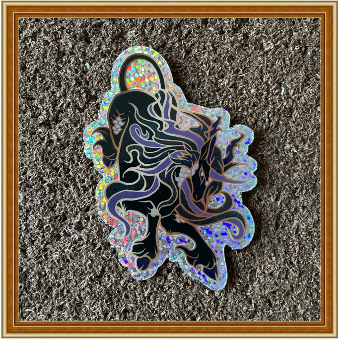 Nightmares Kirin - Glitter Patreon Sticker Oct '24 - Studio Min Bin Bin